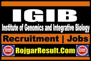 IGIB Recruitment 2023 Technical Assistant Online Form - Rojgar Result ...