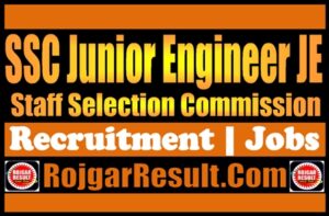 SSC Junior Engineer JE Online Form 2024 for 966 Post - Rojgar Result ...