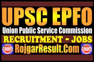 UPSC EPFO EO | AO | APFC Result 2025 for 230 Post