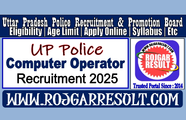UP Police Computer Operator Exam Notice 2026 for 1352 Post